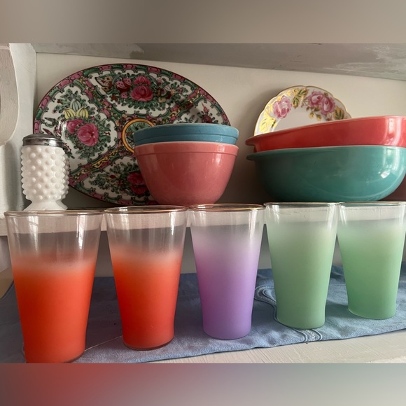 Dining | Vintage Mcm Frosted Drinking Glasses | Poshmark